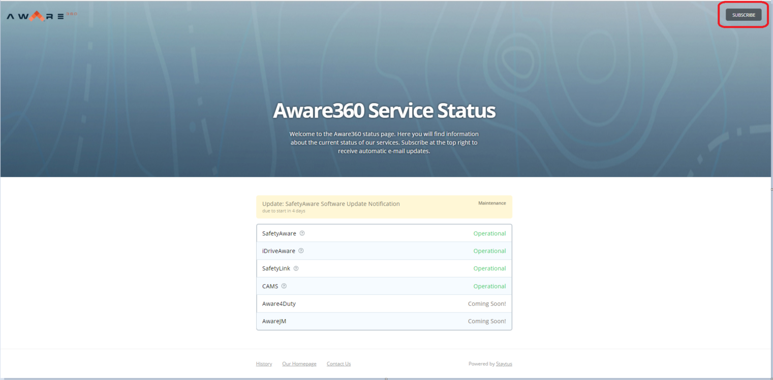 What's the current status of Aware360's systems?